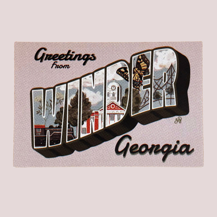 Postcard; Greetings From Winder - Made by Shellie – Love Letters Shop
